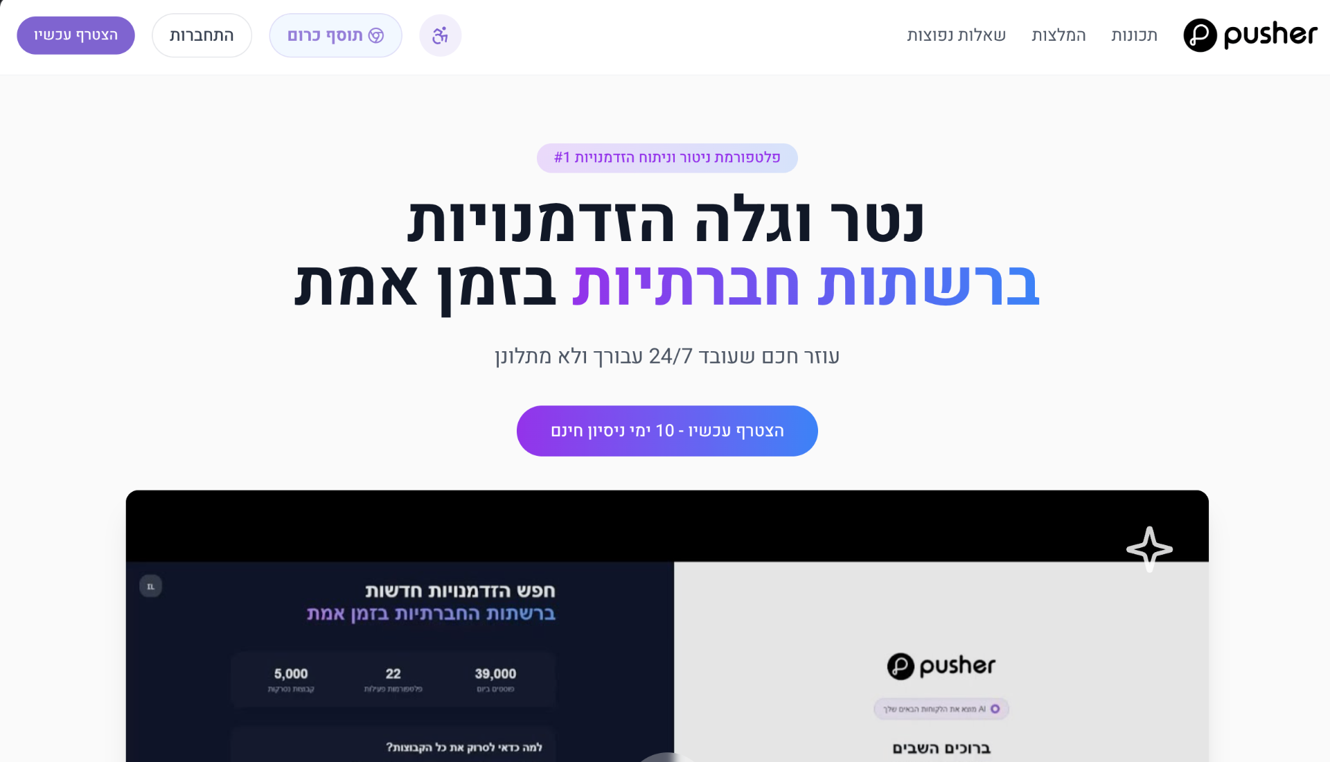 Pusher - AI Social Monitoring